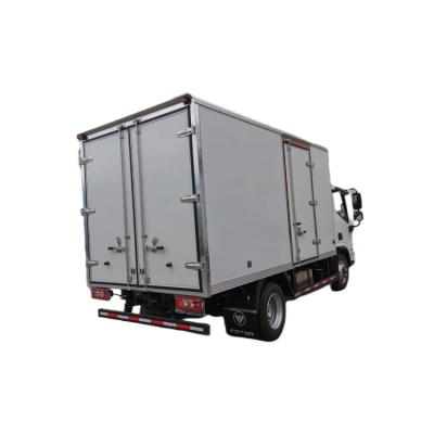 China Pequeño Sinotruk HOWO Foton 4X2 Light Van Box Cargo Truck 8cbm 10cbm con motor diésel en venta