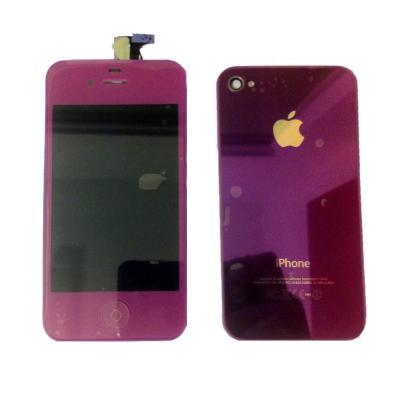 China iPHONE 4S Lcd Screen with Digitizer and Backcover - Electoplated Purple for sale