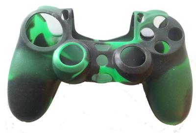 China Sony PS4 accessories camouflage green protective silicone case for sale