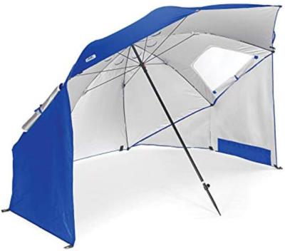 China sports shelter brella with zip windows,beach sunshade outdoor umbrella for sale