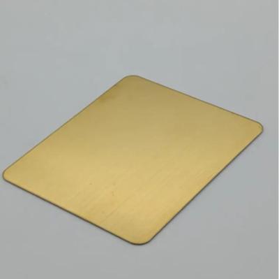 Cina L'acciaio inossidabile dell'oro del champagne riveste 0.1mm decorativi per il pannello di parete 304 316 316L in vendita