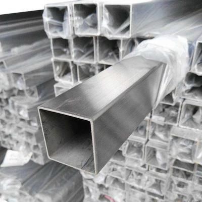 Tubi in acciaio inossidabile a forma quadrata 50x50 mm A312 TP304 DIN 1.4401 1.4406 Finitura spazzolata con ISO