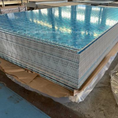 China Good Price 6FT X 20FT Aluminum Checkered Plate Sheet 5-Bar Diamond Pattern 1060 1100 5052 6082 Cutting Welding Processing for sale