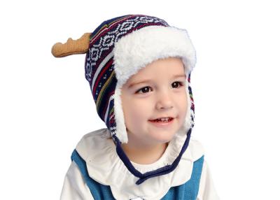 China Knitted Ear Cuff Toddler Beanie Hat , Christmas Beanie Hat Unisex Gender for sale