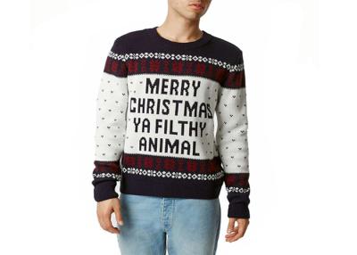 China Tacky White Ugly Christmas Sweater Ideas Funny Mens Knitted Xmas Jumper for sale