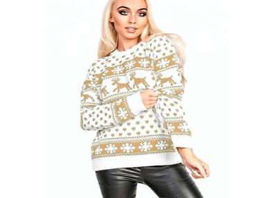China Latest Design Snowflake Reindeer Patterns Christmas Sweater For Women for sale