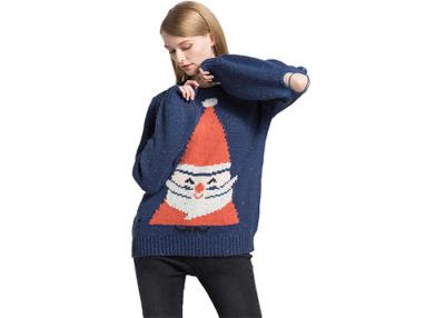 China Christmas Santa Claus Hole Sweater Female , Christmas Sweater Pullover Jumper for sale