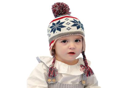 China Xmas Cartoon Design Warm Winter Accessories Knitted Beanie For Children for sale