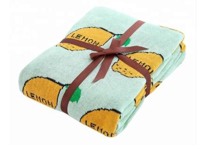 China Pure Cotton Lemon Pattern Custom Baby Blankets For Sleeping And Outdoor for sale
