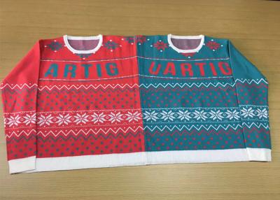 China Fashion Knitted Unisex Christmas Twin Sweater , Crazy Cool Christmas Jumpers for sale