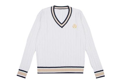 China Acrylic Cotton Unisex Children School Uniform Sweaters Modern Designs In White for sale