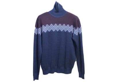 Cina Gli alti uomini del collo alto del collo del jacquard tricottano il pullover del maglione nella stagione invernale in vendita