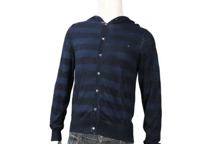 Cina Modello della banda di maglia con cappuccio del maglione del cavo degli uomini pieni acrilici dello zip e del cotone su ordinazione in vendita