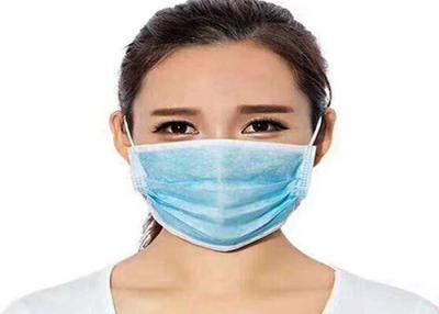 China Earloopの青い反ウイルス3つの層市民使い捨て可能なマスク for sale