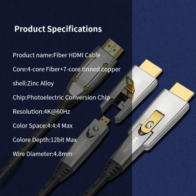 Cina Il nero del PVC del CL2 FT4 del cavo 4,2 4.8mm di 30HZ 4K HDMI in vendita