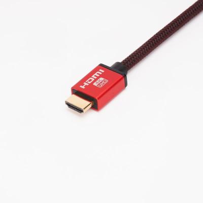 Cina cavo di alluminio ad alta velocità di 4k@60Hz HDR Shell Red Braided HDMI del cavo di 18Gbps HDMI in vendita