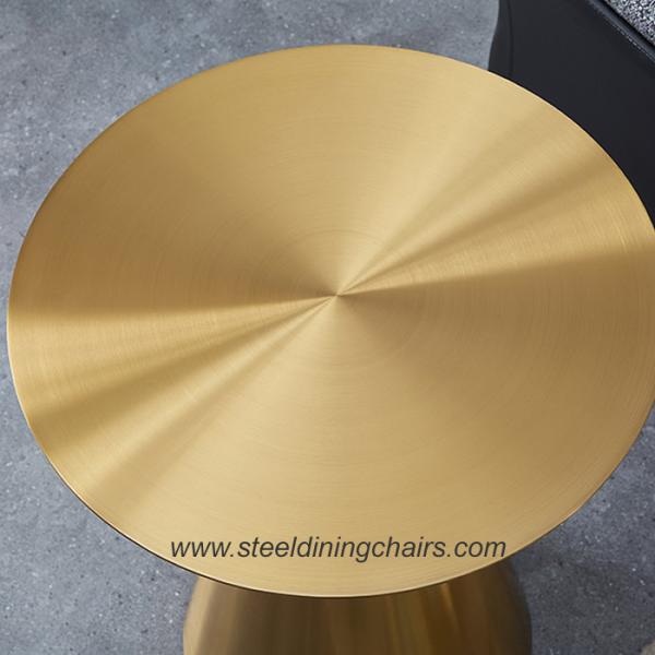 Quality ss Veneer Top Golden Metal Coffee Side Tables In Club Hotel Office for sale