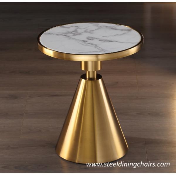 Quality Marble Top Coffee Table With Stainless Steel Legs for sale