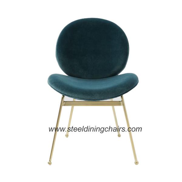 Quality Luxury Kitchen 82CM 61CM Upholstered Stainless Steel Dining Chair for sale