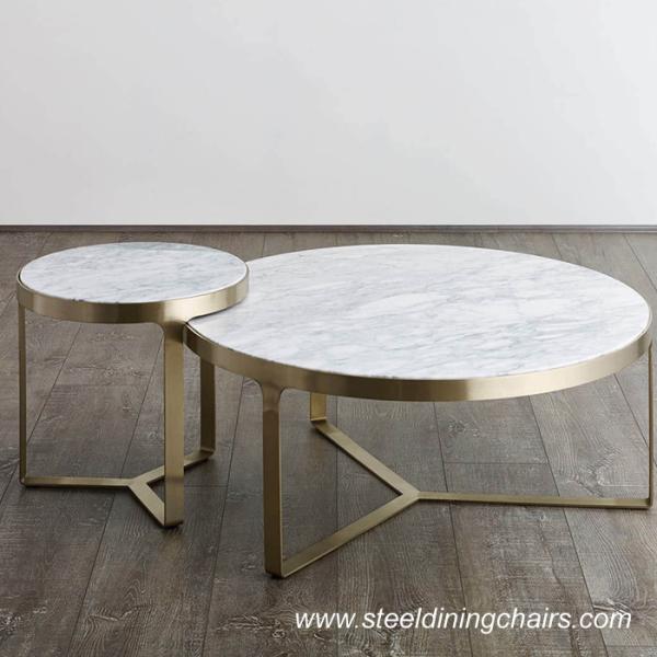 Quality ss201 Round Marble Top Coffee Table for sale