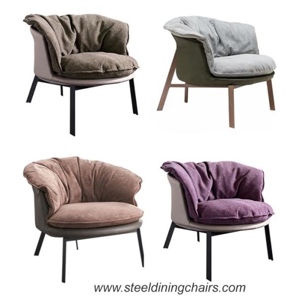 Quality Luxury Art 24.80KGS 630mm Leisure Stainless Steel Accent Chair for sale