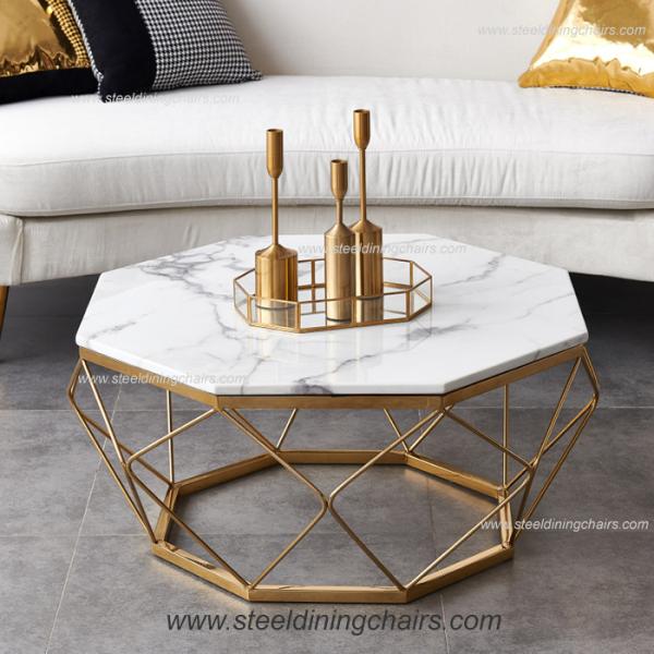 Quality Diamond 40cm 89cm Tempered Glass Stainless Steel Coffee Table for sale