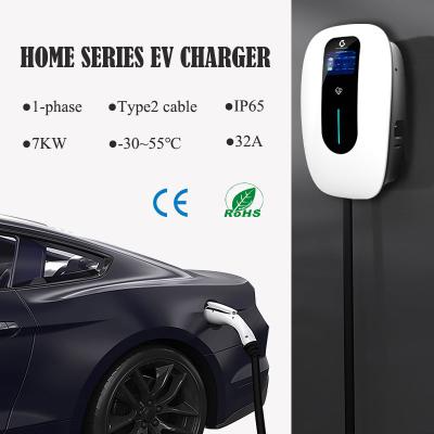 China 7kw Tipo 2 Punto di ricarica domestica 4G 5G Caricabatterie per veicoli elettrici portatili for sale
