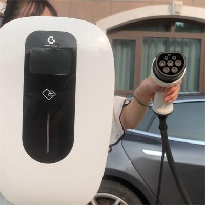 China Impermeabile IP65 Smart Home Caricabatterie 22KW Mobile Bluetooth Caricabatterie per auto elettrica fissato al muro for sale