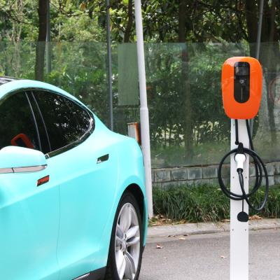 Cina 22kw Schermo LCD OCPP per caricabatterie pubblico trifase 32A personalizzato in vendita