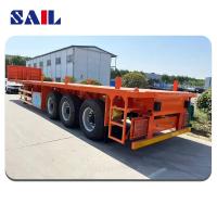 China SAIL 20ft 40ft 40tons 3 Axle Flatbed Trailer Heavy Duty Transport for sale