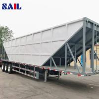 China 3 Axle Grain Hopper Semi Trailer 40ft 60 Cubic Meter Capacity Bulk Transport for sale