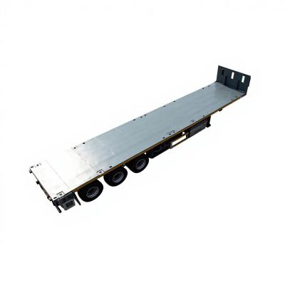 China SAIL 20ft & 40ft Steel Flatbed Container Semi-Trailer 3 Axle 6x4 High Quality 10001-15000kg Payload Transport Chassis for Sale for sale