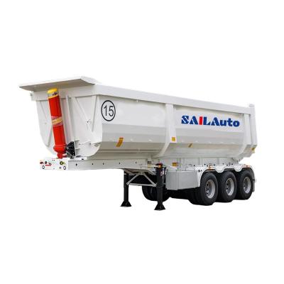 China SAIL 3 Axles Rear Tipper Semi Trailer New Condition Heavy Truck Dumping Cargo Trailer with Right Steering for Car Production for sale