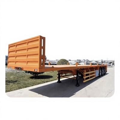 China SAIL Customized High Quality 40 Ton Flatbed Tractor Trailer 40 Foot 40 Ton Flat Rack Container Semi-Trailer for sale