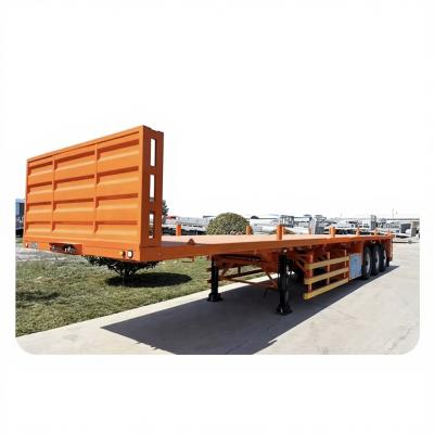 China SAIL Custom 40FT 60T Flatbed Semi-Trailer 3 Axle 4 Axle Steel Flat Bed Container Semi Trailer Made in China Available for Sale for sale