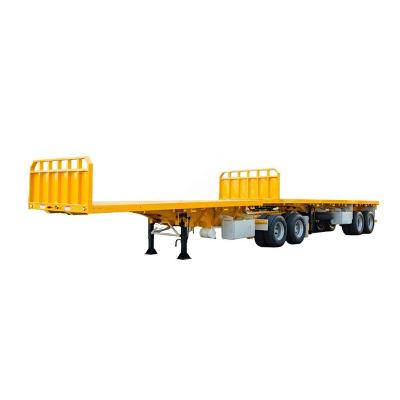 China SAIL Customized High Quality China 3-8 Axle 40ft Container Cargo Low Bed Flatbed Tractor Semi Trailer Steel Price for sale