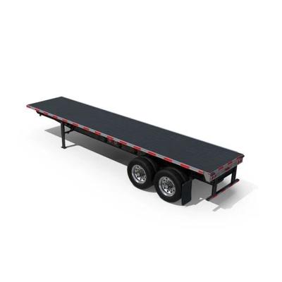China SAIL Custom High Quality 13.6m 3 Axle 40ft Steel Container Carrier Van Bracket Cargo Truck Flatbed Semi Trailer for sale