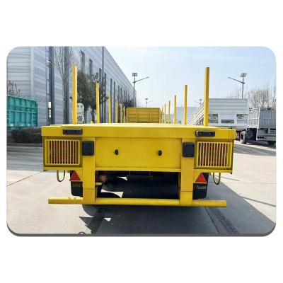 China SAIL Custom 50ton Triaxle 20ft 40ft Aluminium Shipping Container Flat Deck Semi Trailer Flatbed Truck Trailers for sale