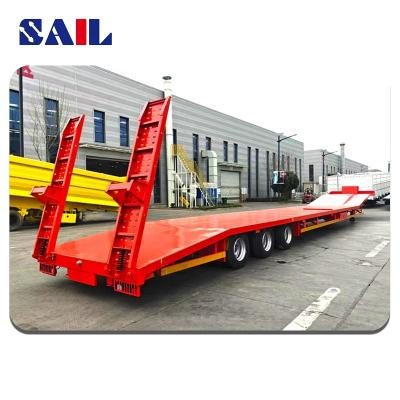 China SAIL Heavy Duty Hydraulic Gooseneck Semi-Trailer Truck 3 Axles 4 Axles 50ton 60ton Lowboy Lowbed Low Bed Semi-Trailer Truck for sale