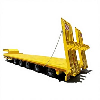 China SAIL High Quality Customizable 3 Axle Steel Low Bed Loader 50-70 Ton Gooseneck Semi-Trailer for sale