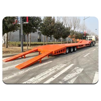 China SAIL 80 Ton Hydraulic Lowbed Trailer Customizable Factory Direct Lowboy Semi-Trailer with Drawbar for sale