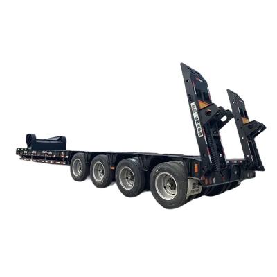 China SAIL Custom 13.6m 3-Axle 40ft Steel Low Body Lowbed Trailer Semi-Truck with Low Flatbed Lowbed Semi-Trailer Truck for sale