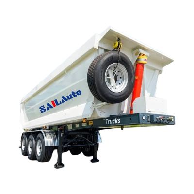 China SAIL 3 Axles New Right Steering 6x2 Drive Rear Tipper Semi Trailer Heavy Duty Steel 30T Dump Truck Support for sale