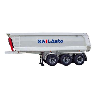 China SAIL 3 Axles Rear Tipper Truck Tridem Semi Trailer New Condition Right Steering for Car Dumping in Saudi Arabia for sale