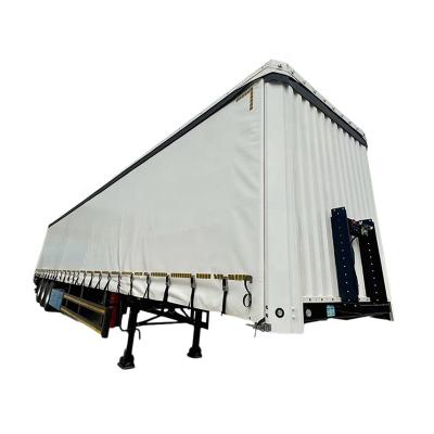 China SAIL OEM Custom 40Ft Steel Tractor Cargo Transport Semi-Trailer Flatbed Side Curtain 60Tons for sale