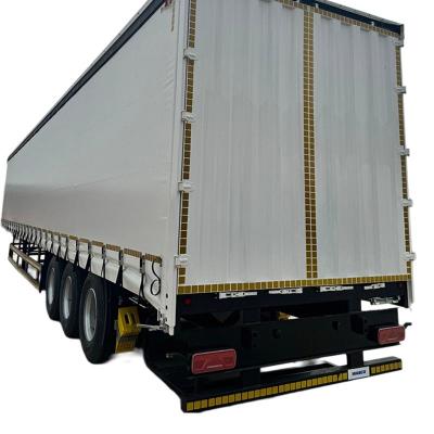 China SAIL 3 Axle 40 Ton 40ft Steel Van Box Side Curtain Semi Trailer High Quality Logistics Cargo Truck OEM Supported for sale