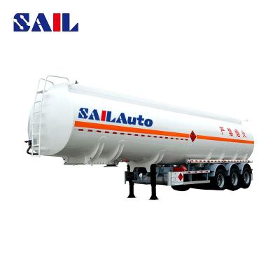 China Sail Semi-Trailer Customization 3 Axles Aluminum Alloy 60CBM Fuel Tank Trailer for Oil Petrol Diesel Gasoline Transport for sale