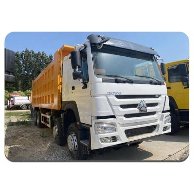 China SAIL Low Price Used Sinotruk Howo 371 Truck 8x4 Manual Diesel Left Steering Fabric Seats Tipper Dump Truck for sale