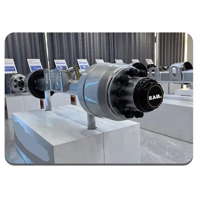China SAIL Customized Auto Parts Steel American Type Semi Trailer Axle for Trucks and Tractors Oil Lubricated for sale
