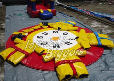 Cina Vestiti gonfiabili di sumo dei giochi di sport del PVC di giallo commerciale per la promozione lottante in vendita